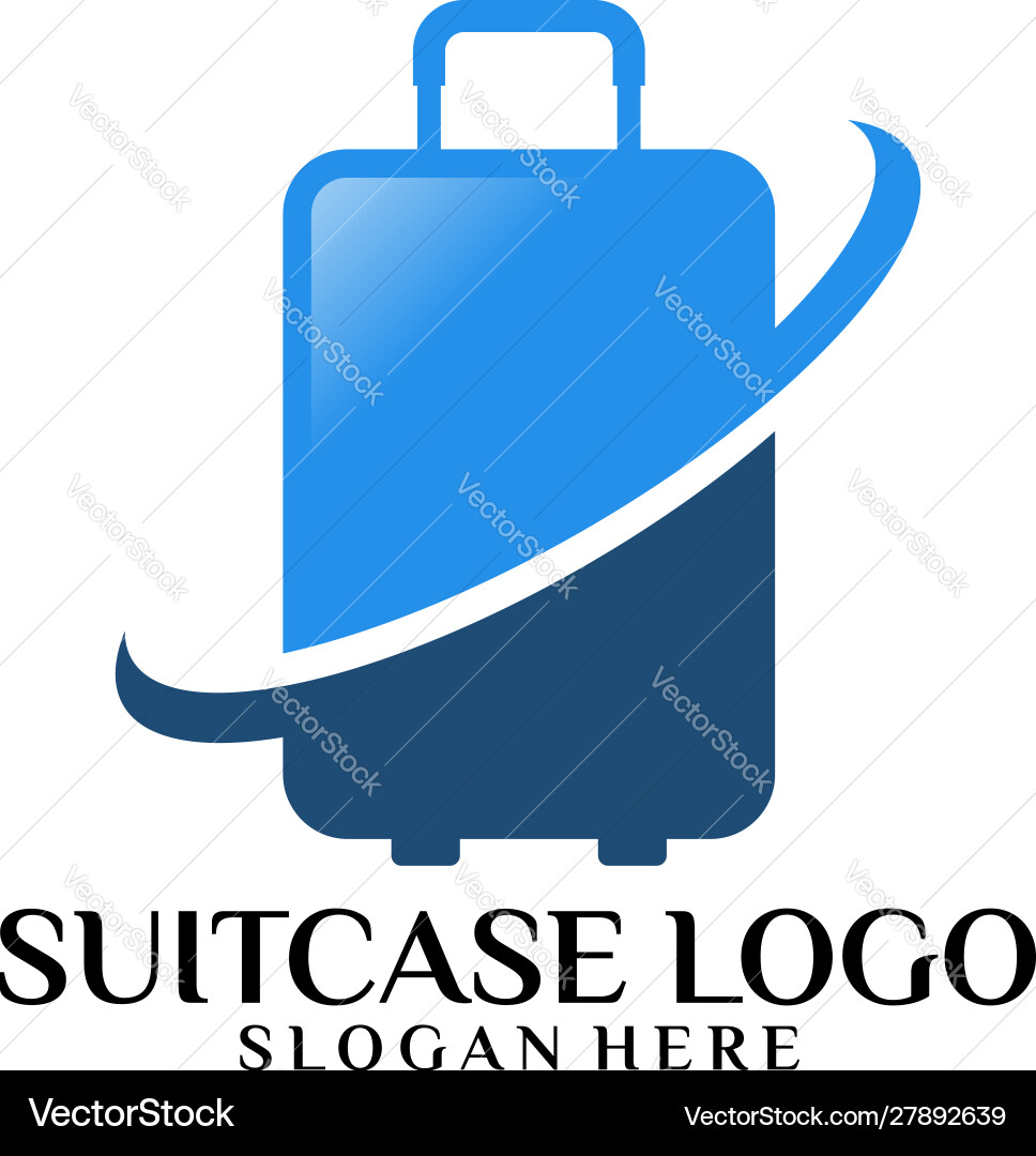 Einfache Koffer Logo Vorlagen Lizenzfreies Vektorbild