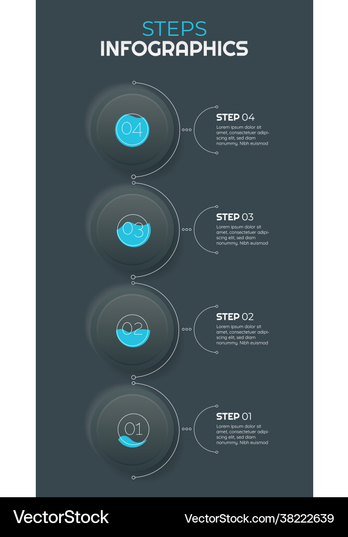 Trendy step infographics design Royalty Free Vector Image