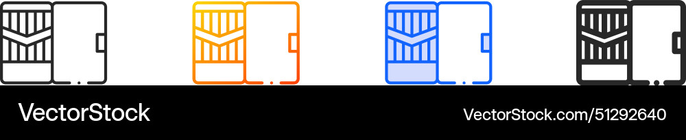 Cigarette iconthin linear gradient blue stroke Vector Image