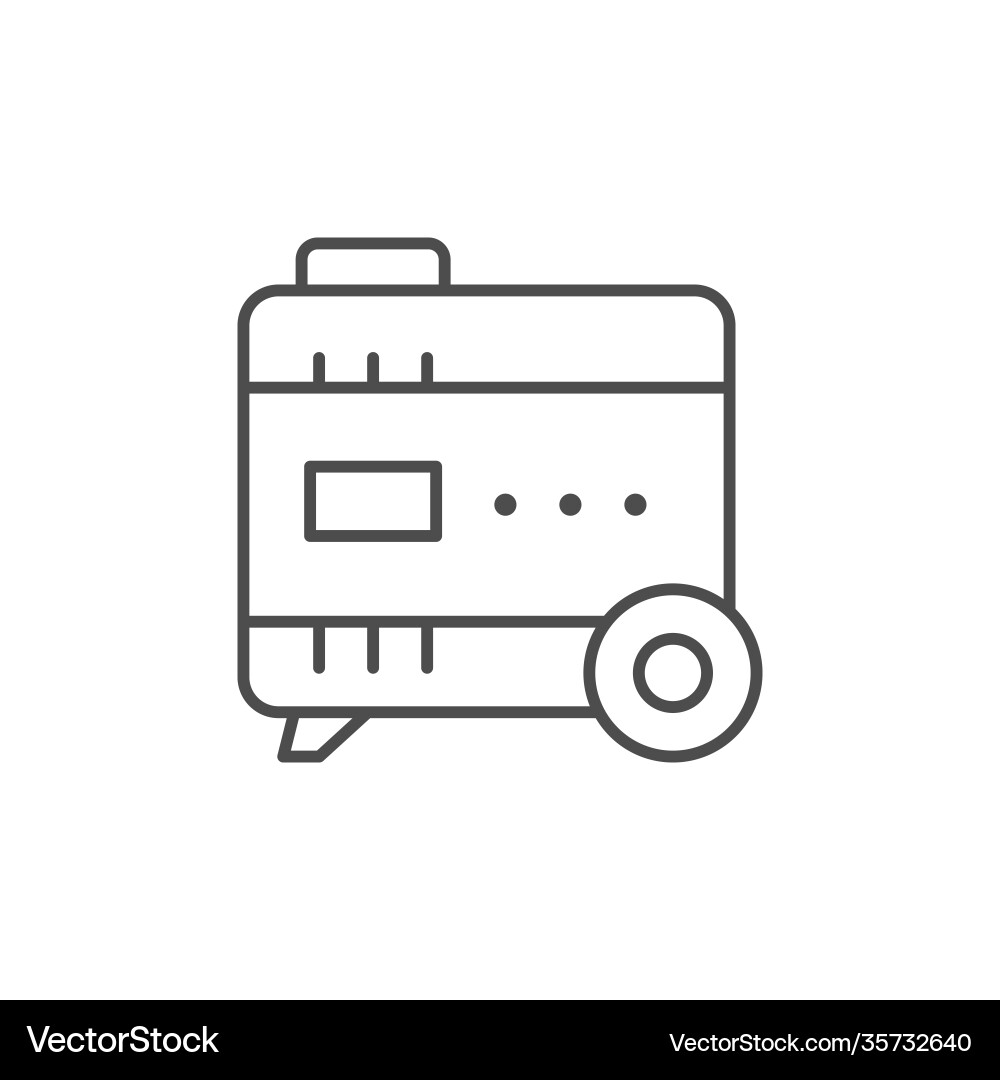 Electricity generator line outline icon Royalty Free Vector