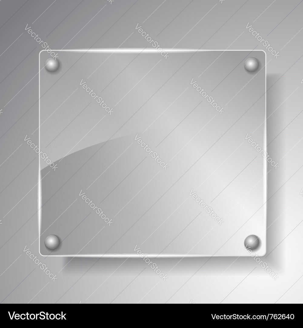 Glass board Royalty Free Vector Image - VectorStock