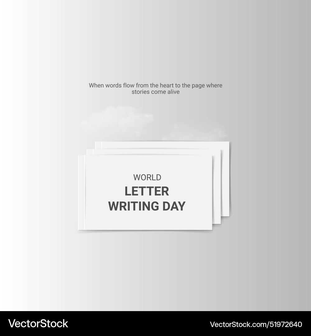 Letter writing day crative ads design letter Vector Image