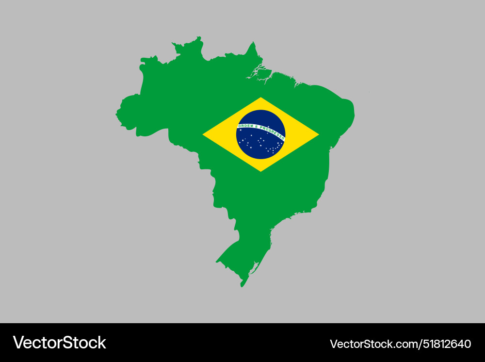 Map of the brazil Royalty Free Vector Image - VectorStock