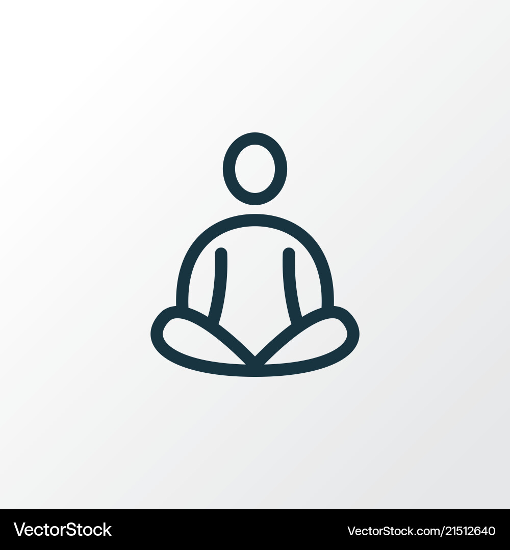 Meditation icon line symbol premium quality Vector Image