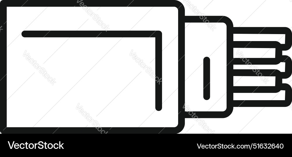 Optic fiber cable connecting to internet network Vector Image