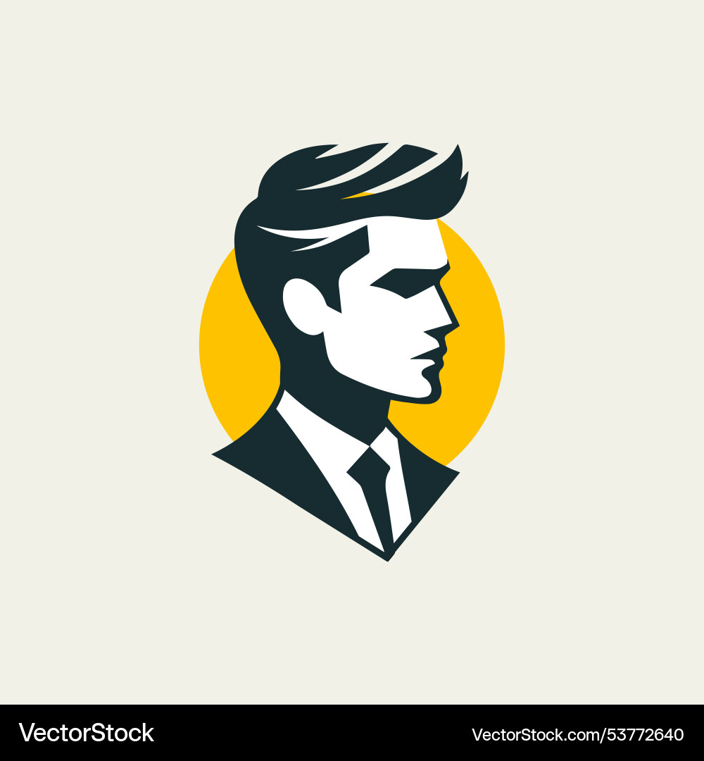 Sigma man silhouette logo Royalty Free Vector Image