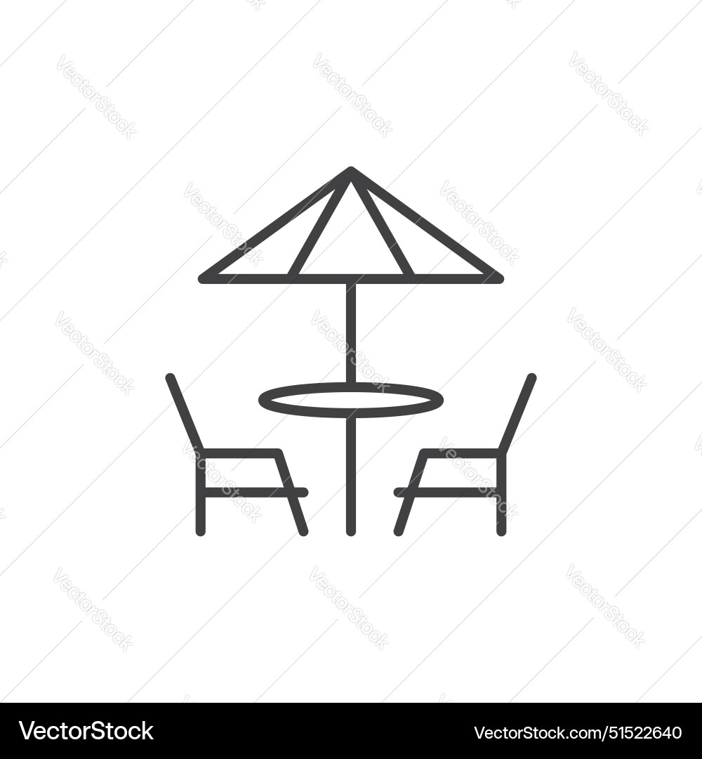 Terrace icon Royalty Free Vector Image - VectorStock