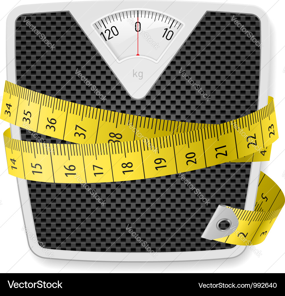 Weights tape measure Royalty Free Vector Image