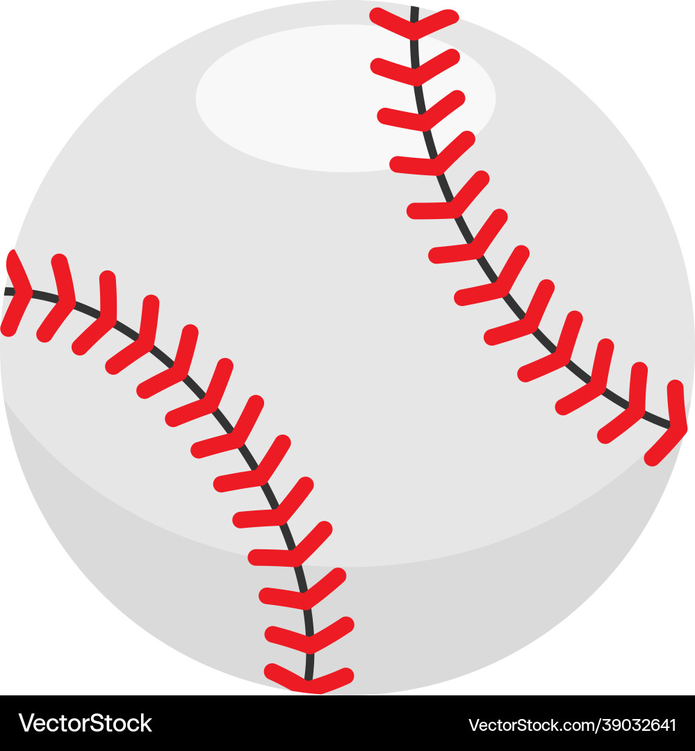 Baseball isometric ball composition Royalty Free Vector