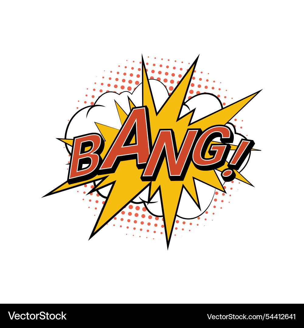 Comic book bang sound speech effect Royalty Free Vector