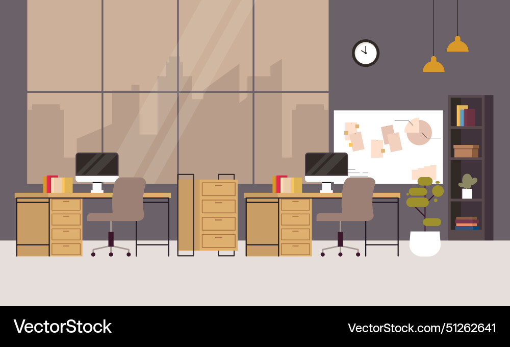Creative and modern workplace Royalty Free Vector Image