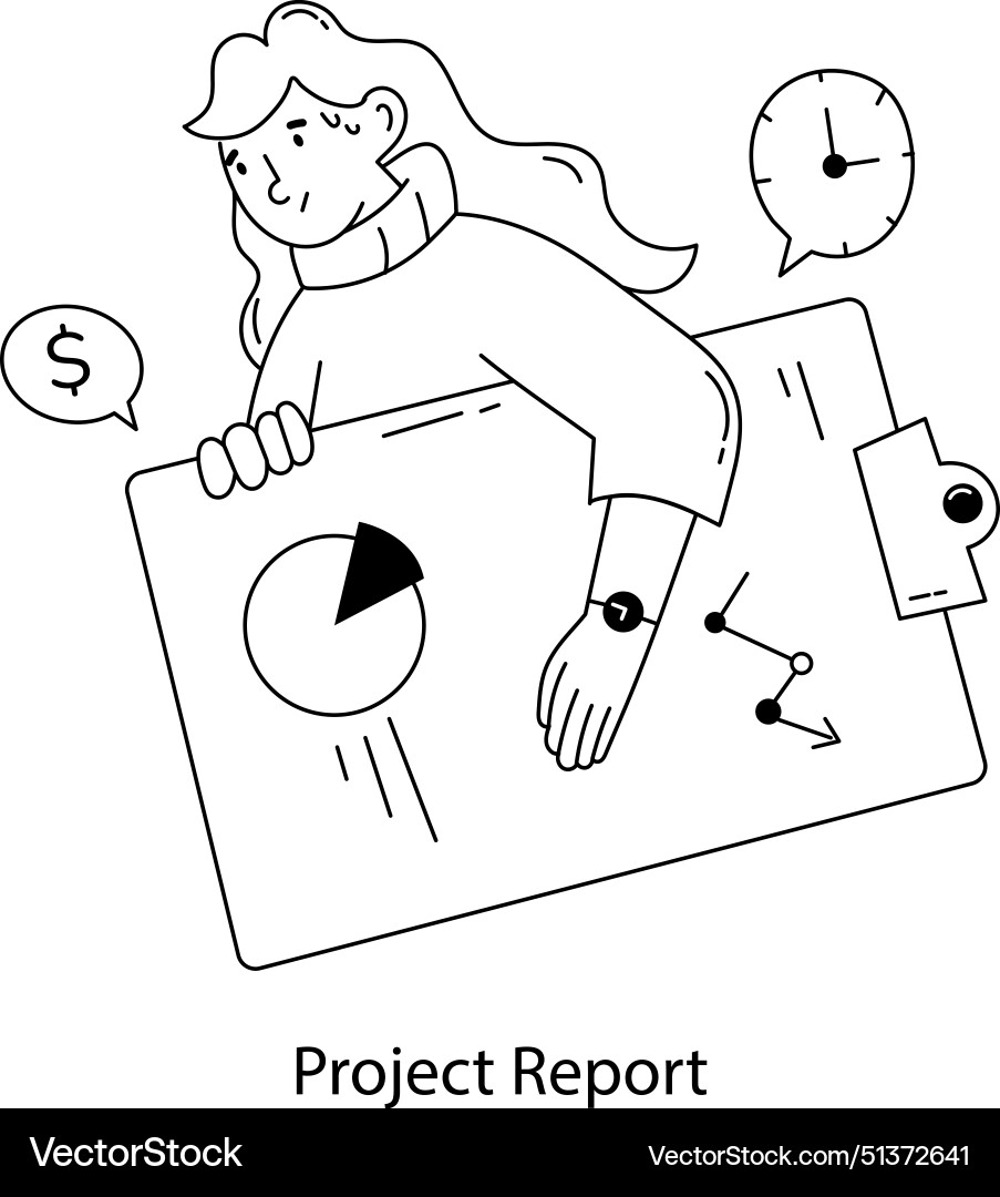 Project report Royalty Free Vector Image - VectorStock
