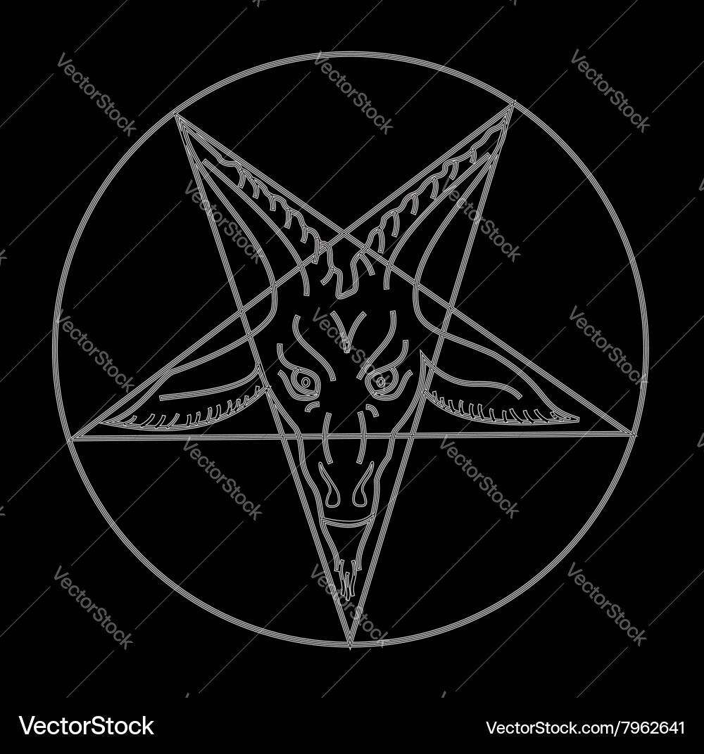 Sigil of baphomet Royalty Free Vector Image - VectorStock