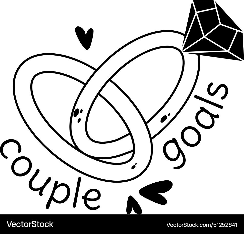 Wedding rings Royalty Free Vector Image - VectorStock
