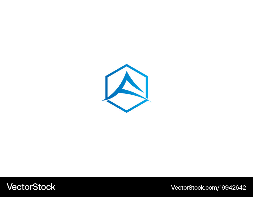 Abstract polygon letter f logo Royalty Free Vector Image