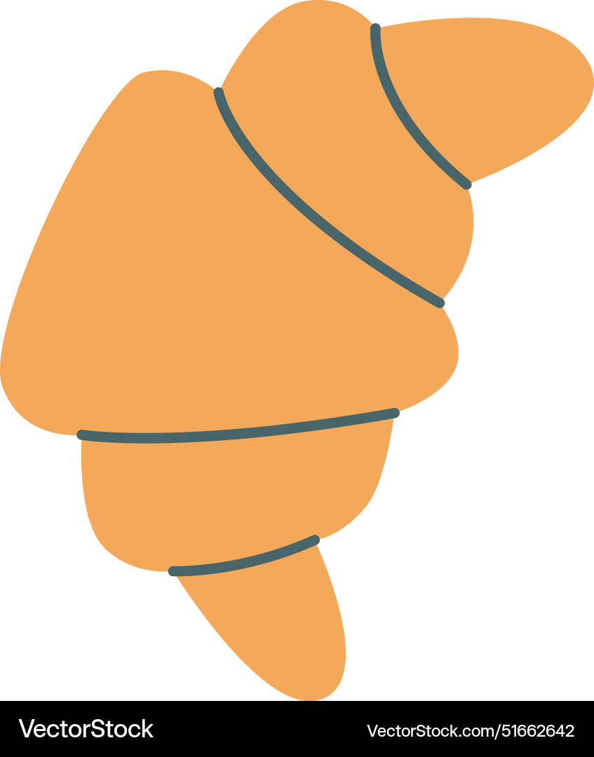 Croissant sweet dessert Royalty Free Vector Image