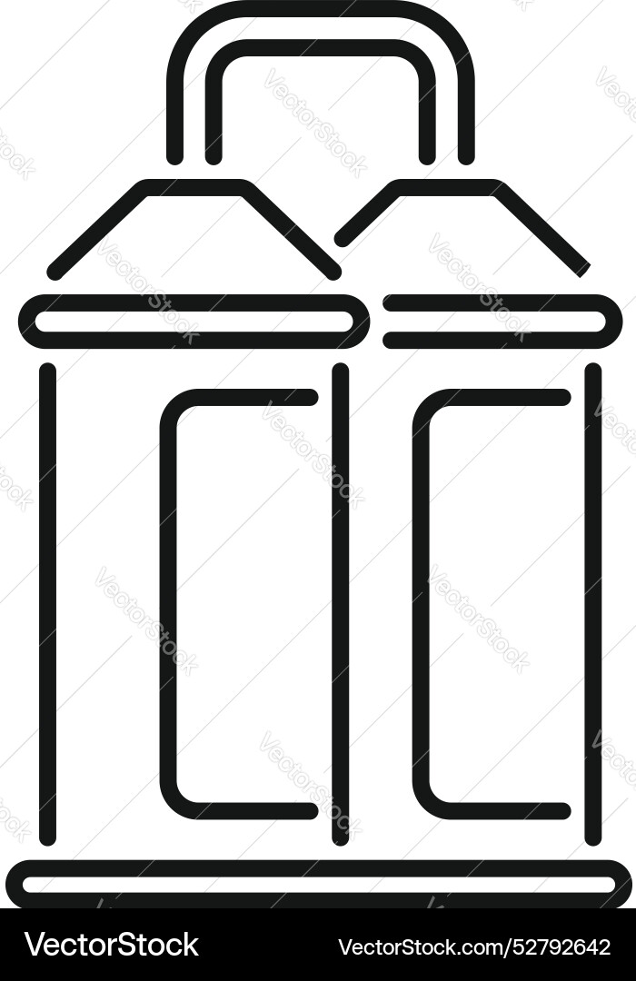 Double metal trash bin icon representing waste Vector Image