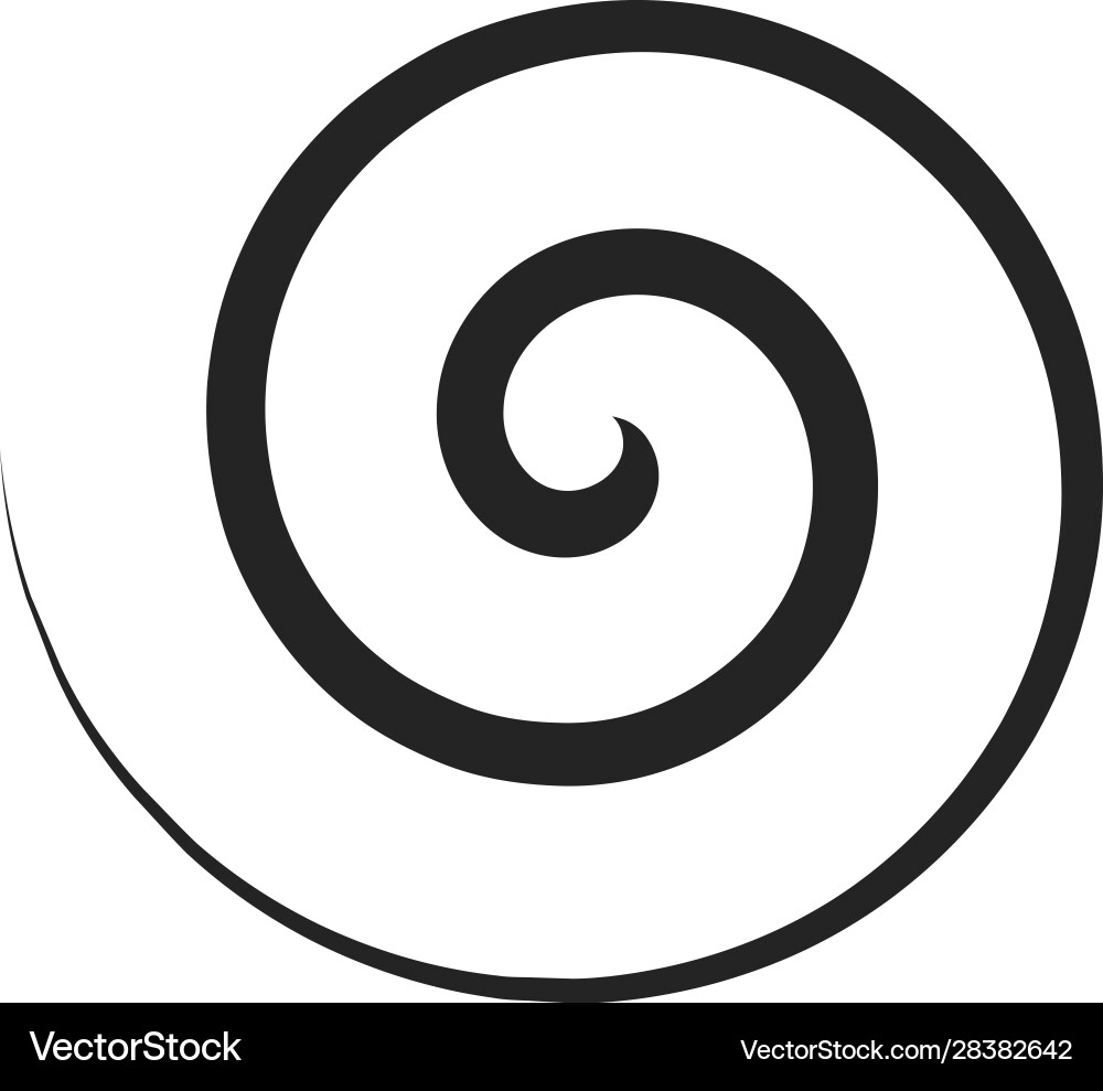 Elegant Spiral Icon - Round Swirl Royalty Free Vector Image
