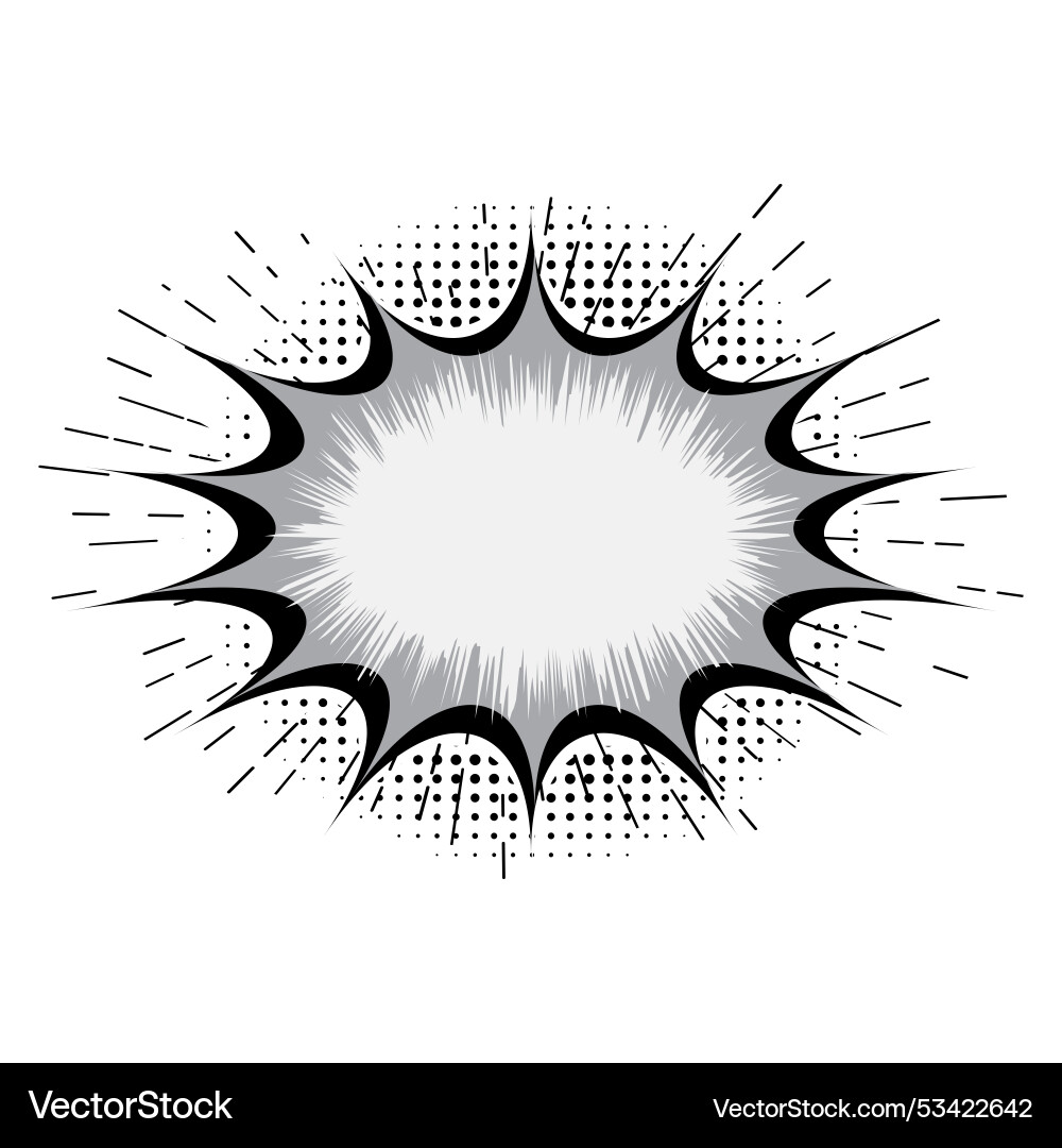 Explosion pop art cartoon comic isolated Vector Image