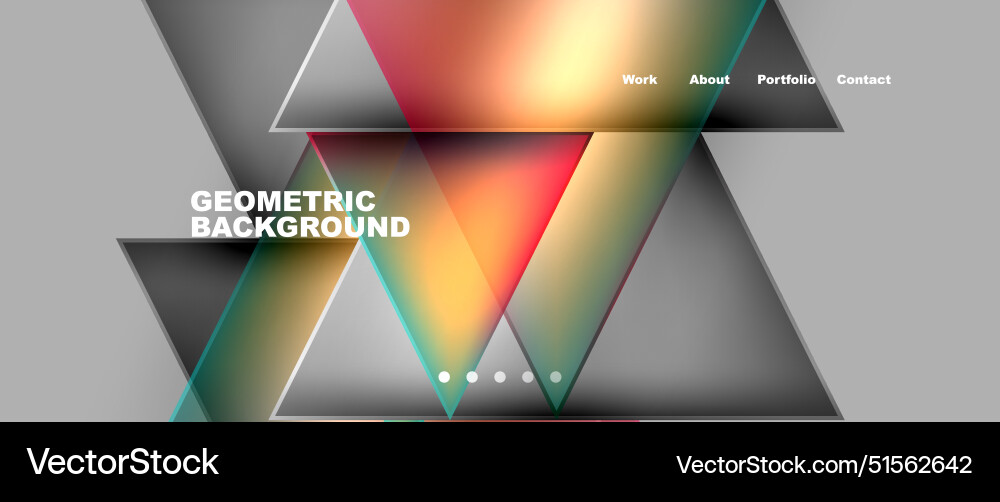 Gradient triangle geometric minimal wallpaper Vector Image