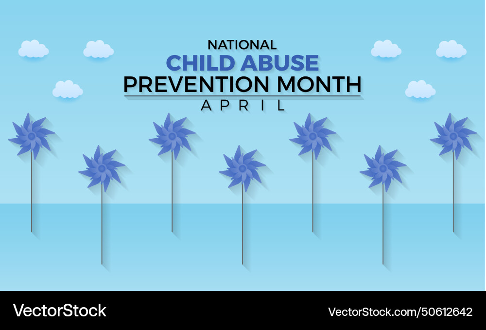 National child abuse prevention month observed Vector Image