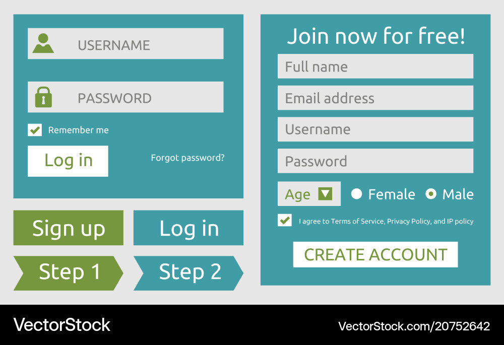 Registration Form Concept Royalty Free Vector Image