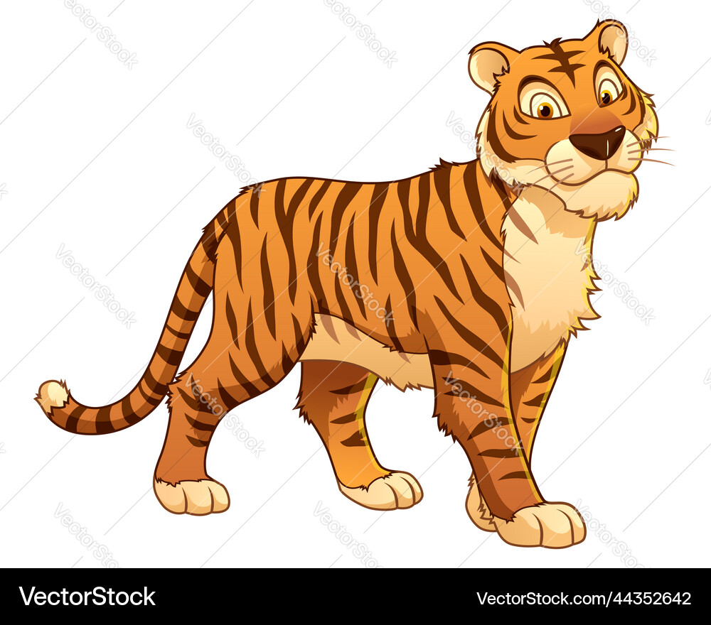 Tiger cartoon animal Royalty Free Vector Image