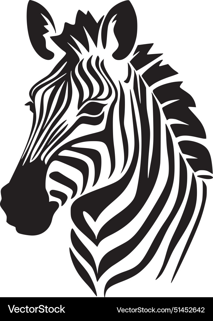 Zebra - minimalist and simple silhouette Vector Image