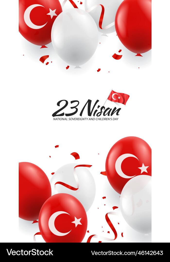 23 nisan Royalty Free Vector Image - VectorStock