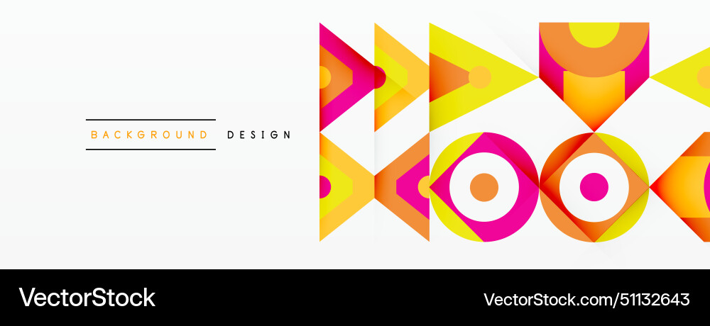 Colorful geometric pattern with arrows circles Vector Image