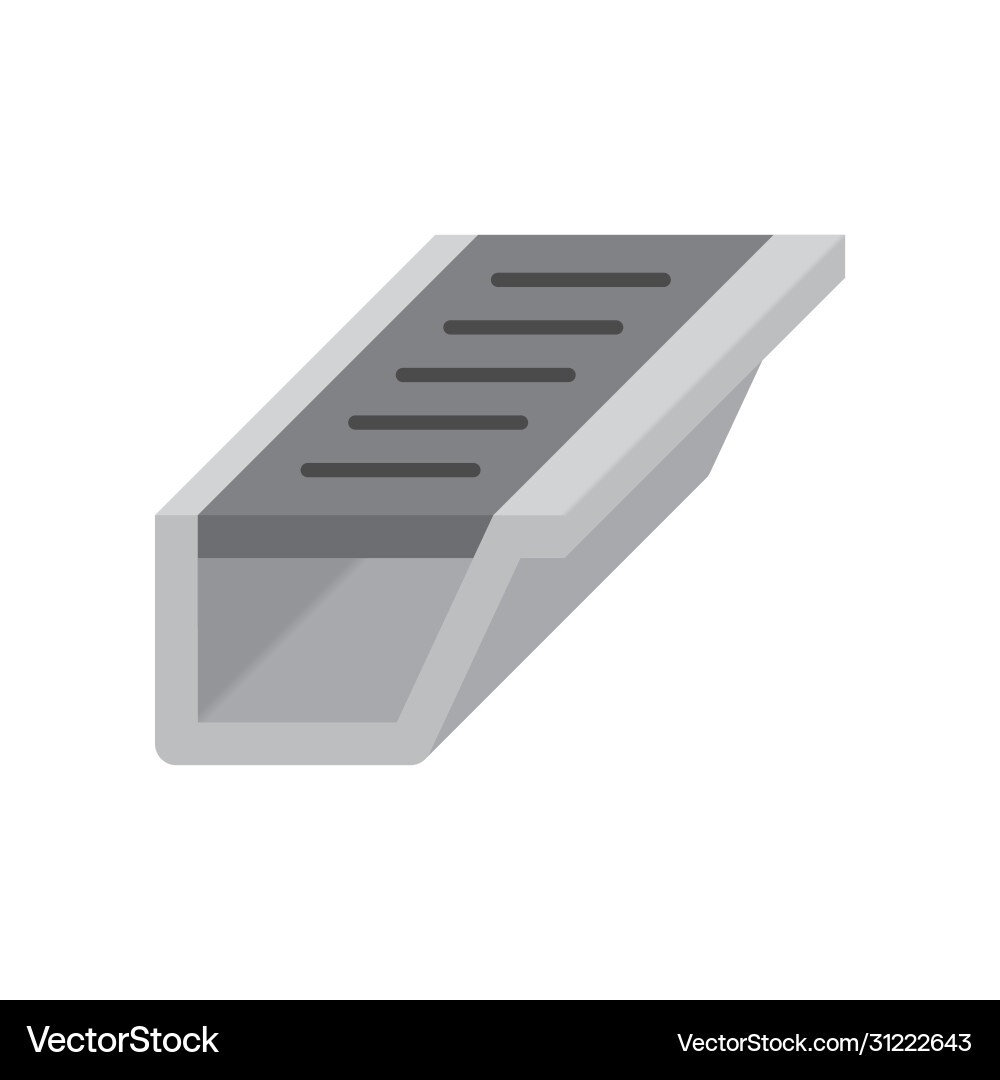 Gutter shape icon Royalty Free Vector Image - VectorStock
