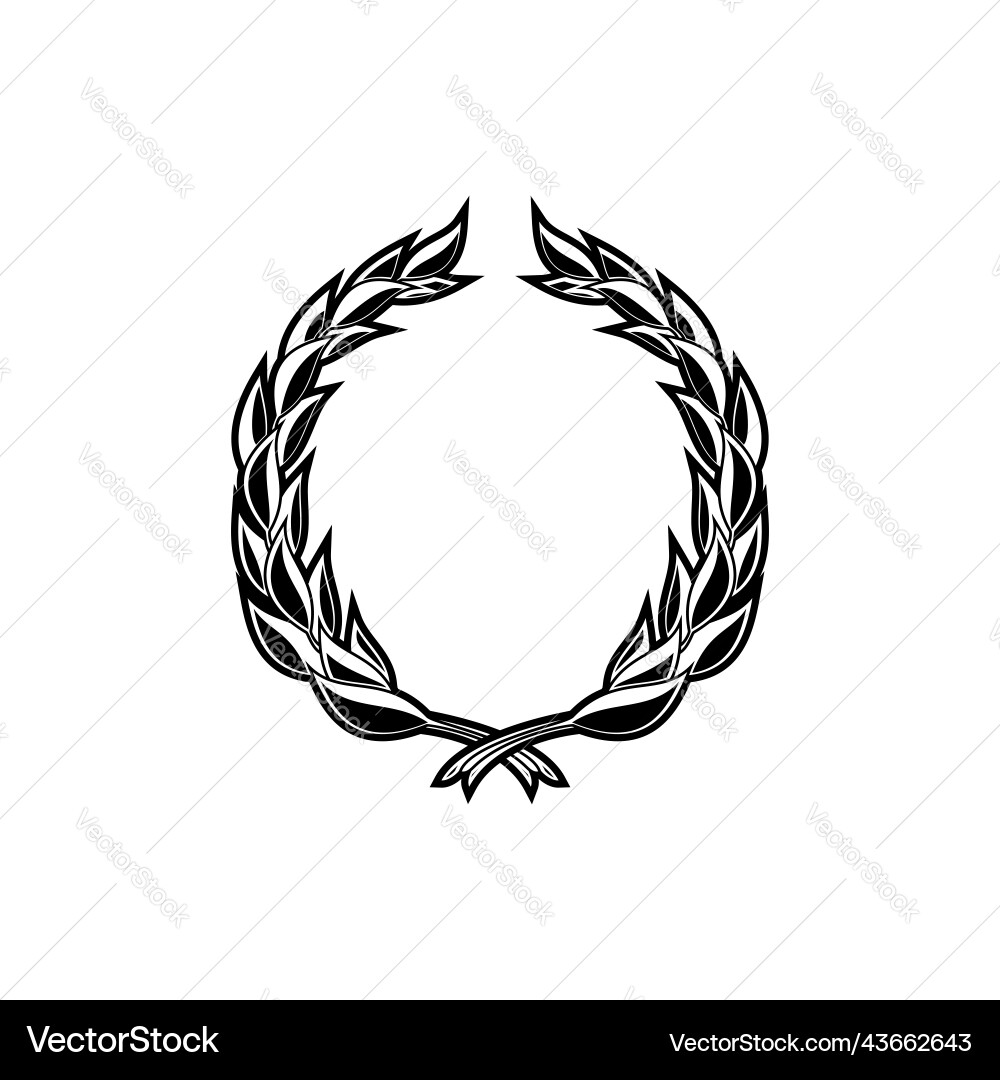 Laurel wreath icon symbol of glory frame Vector Image