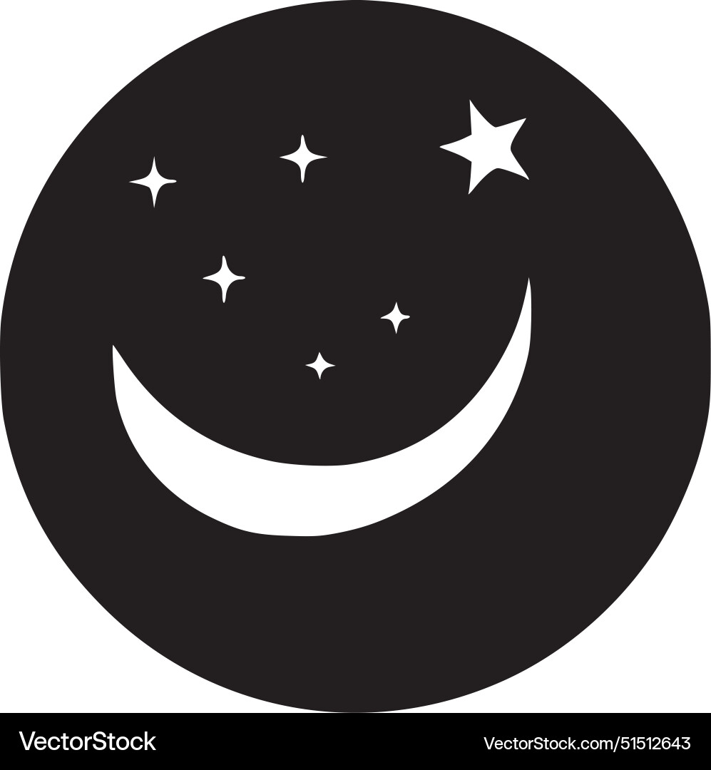Moon - minimalist and simple silhouette Royalty Free Vector
