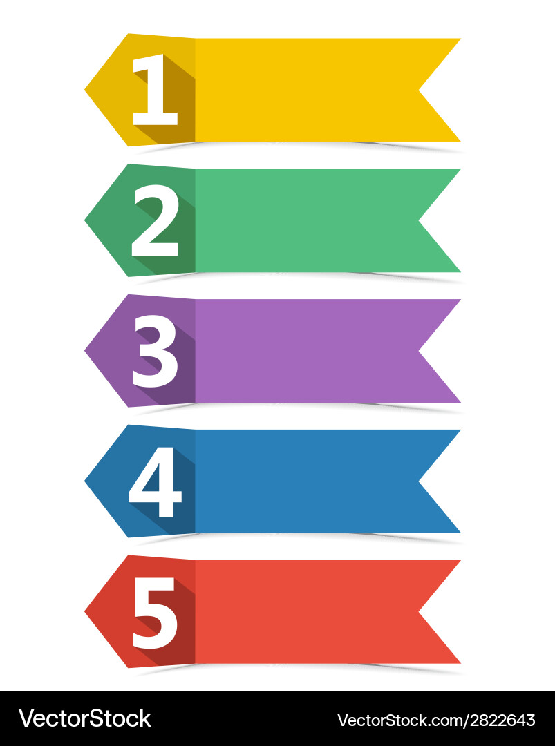Numbered Banners - Creative Template Royalty Free Vector
