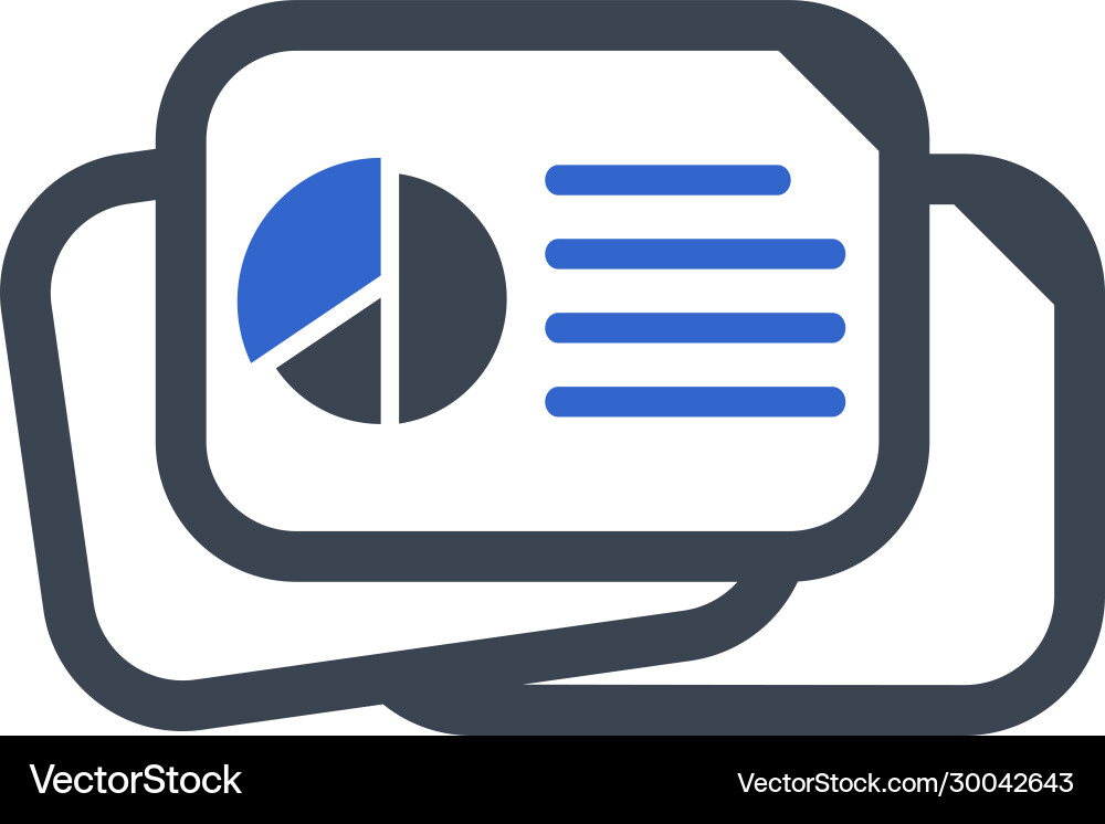 Pie chart report icon Royalty Free Vector Image
