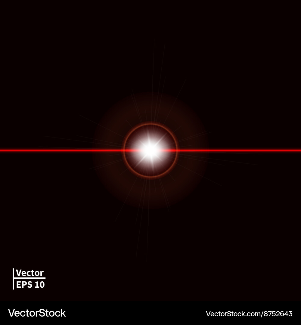 Red Laser Beam with Glare Royalty Free Vector Image
