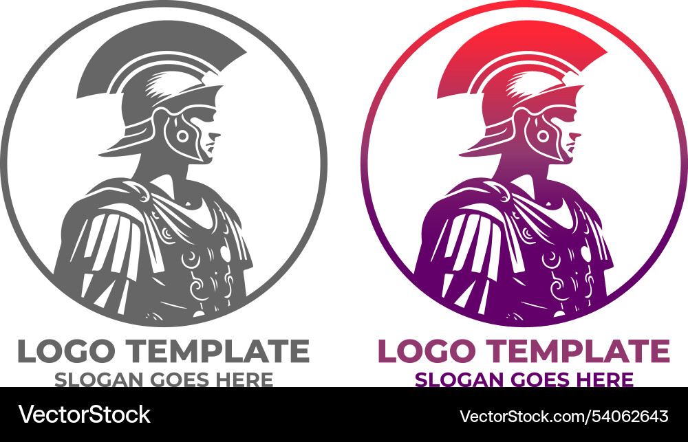 Roman soldier logo design concept – Royalty-Free Vector | VectorStock