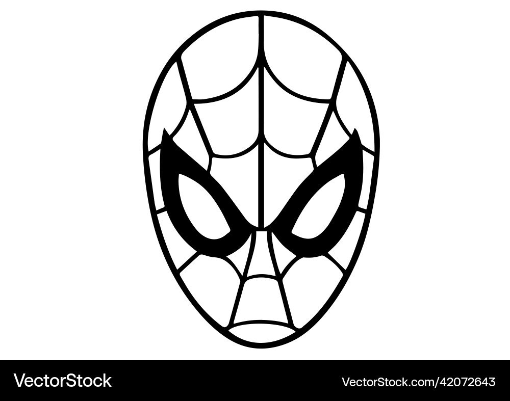 Spider-Man Mask Art Royalty Free Vector Image - VectorStock