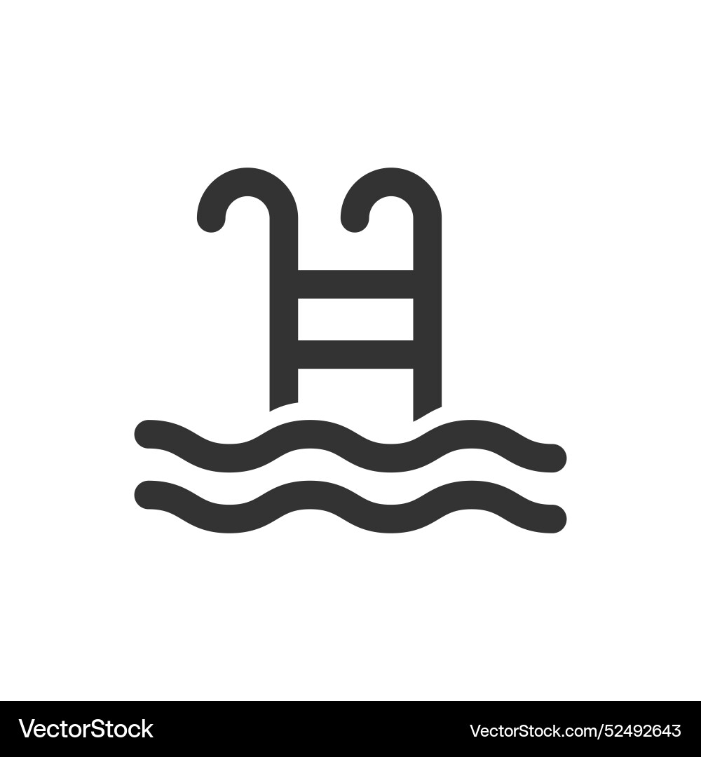 Swimming pool ladder icon isolated Royalty Free Vector Image