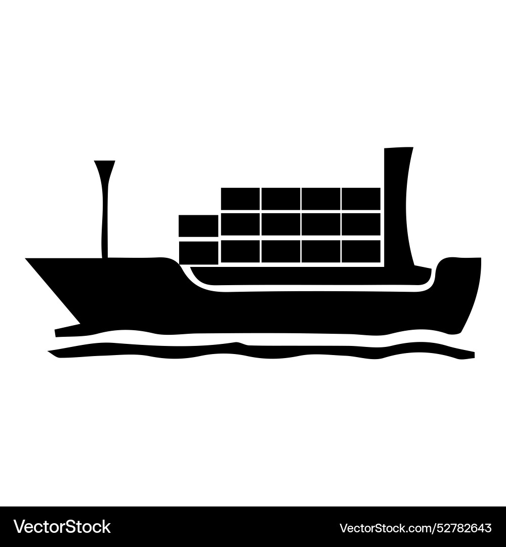 Tanker cargo ship Royalty Free Vector Image - VectorStock