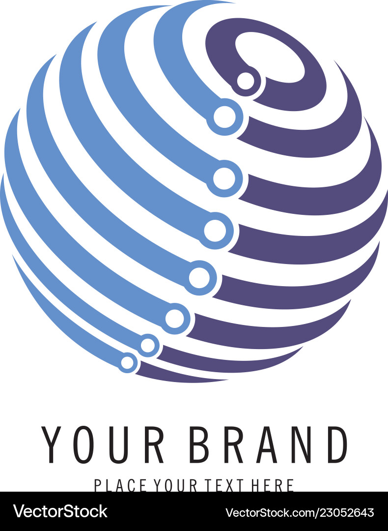 Tech Circle Logo Royalty Free Vector Image - VectorStock