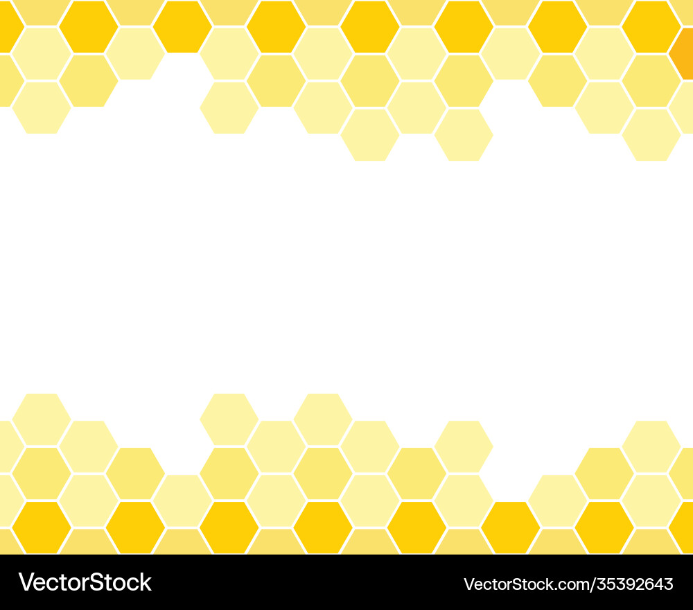 Yellow honeycomb background pattern Royalty Free Vector