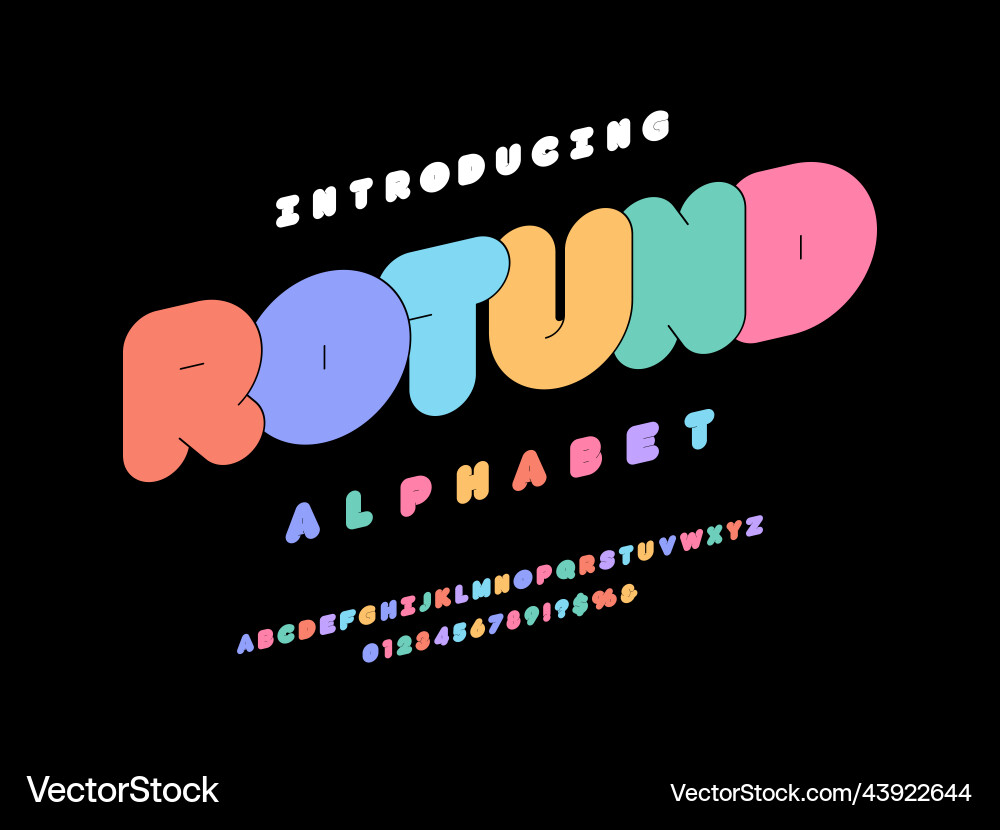 Chunky font Royalty Free Vector Image - VectorStock