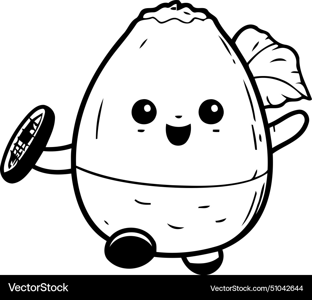 Cute cartoon vegetable character Royalty Free Vector Image