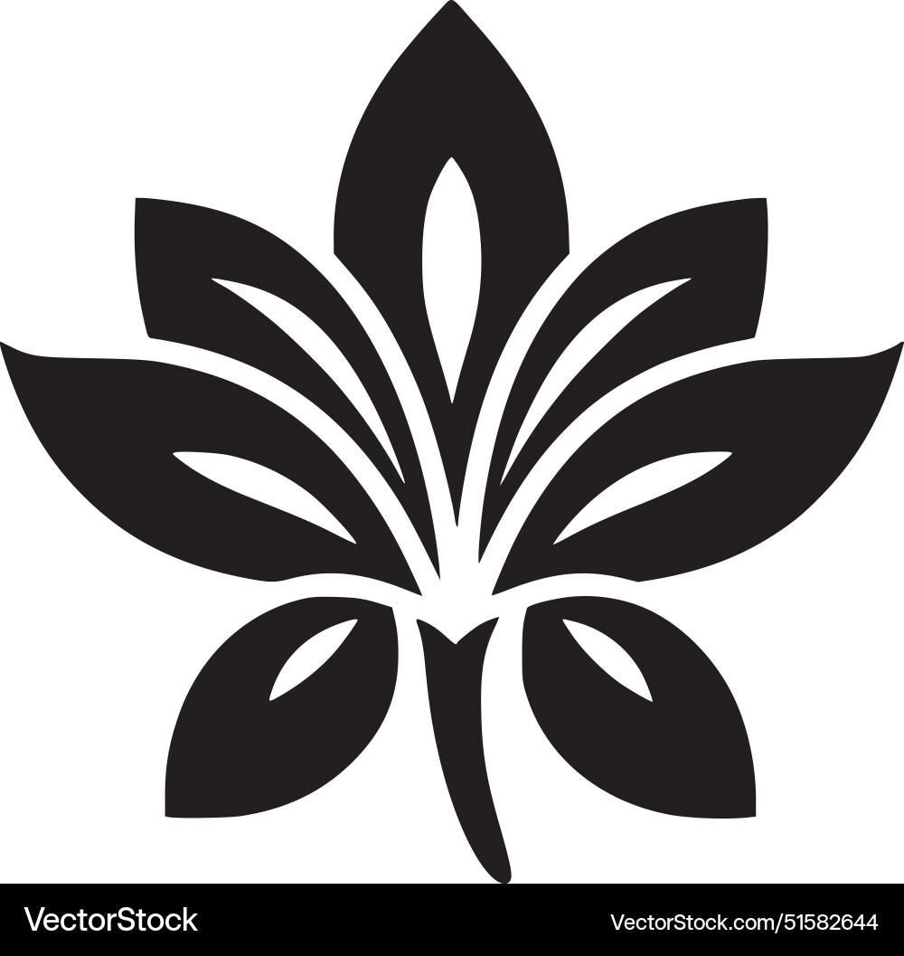 Flower - black and white isolated icon Royalty Free Vector