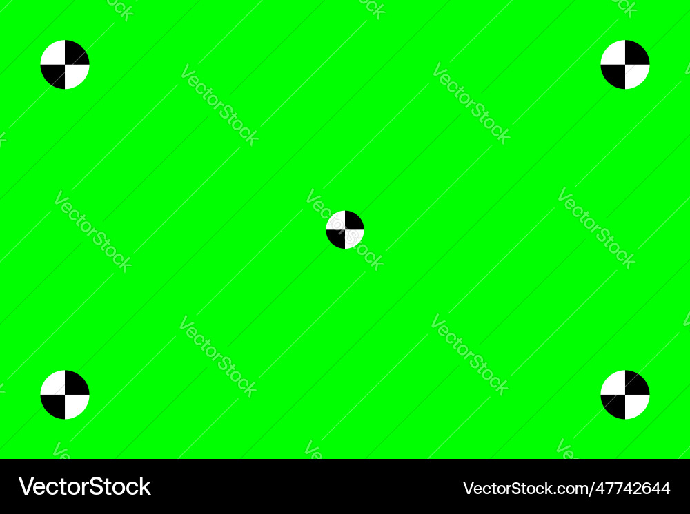 Green screen with vfx motion tracking markers Vector Image