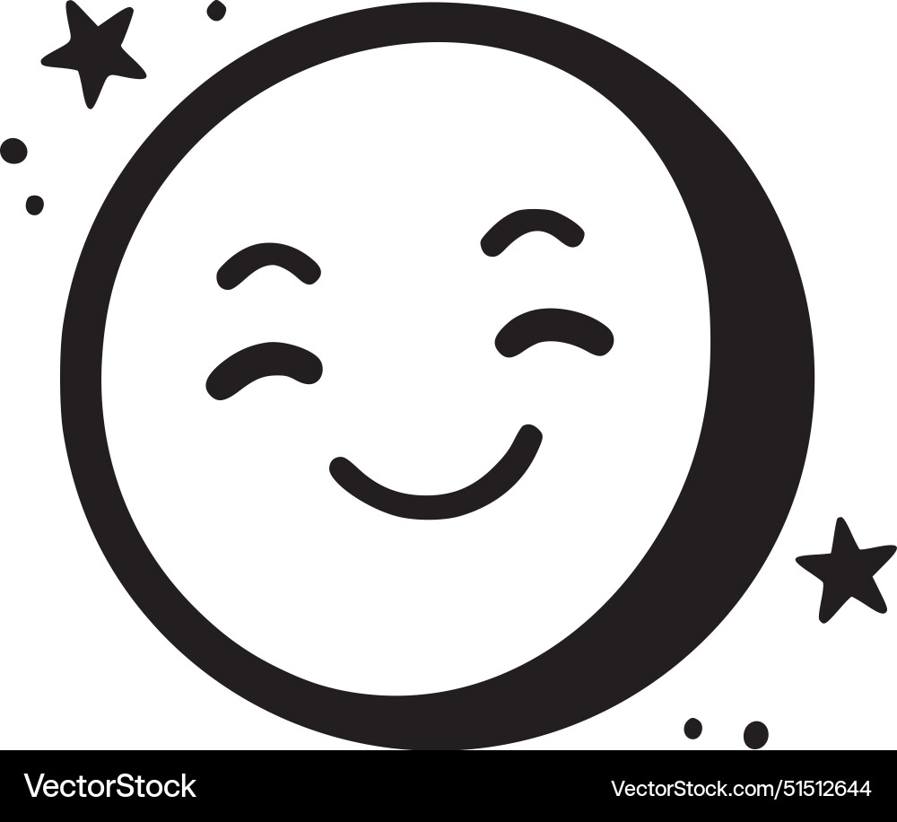 Moon - minimalist and simple silhouette Royalty Free Vector