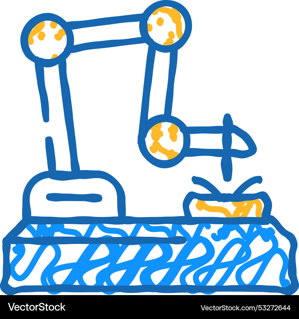 Robot welder icon doodle Royalty Free Vector Image