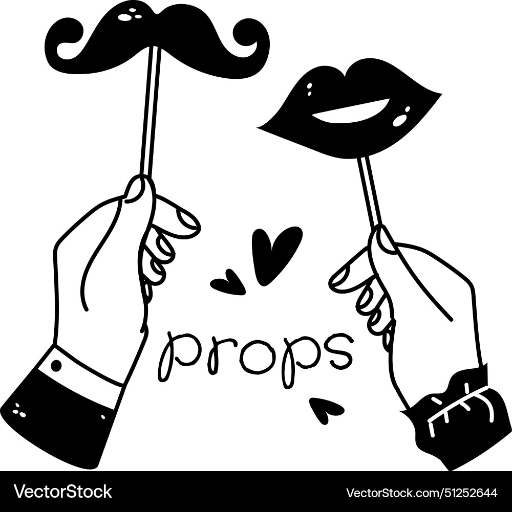 Wedding props Royalty Free Vector Image - VectorStock