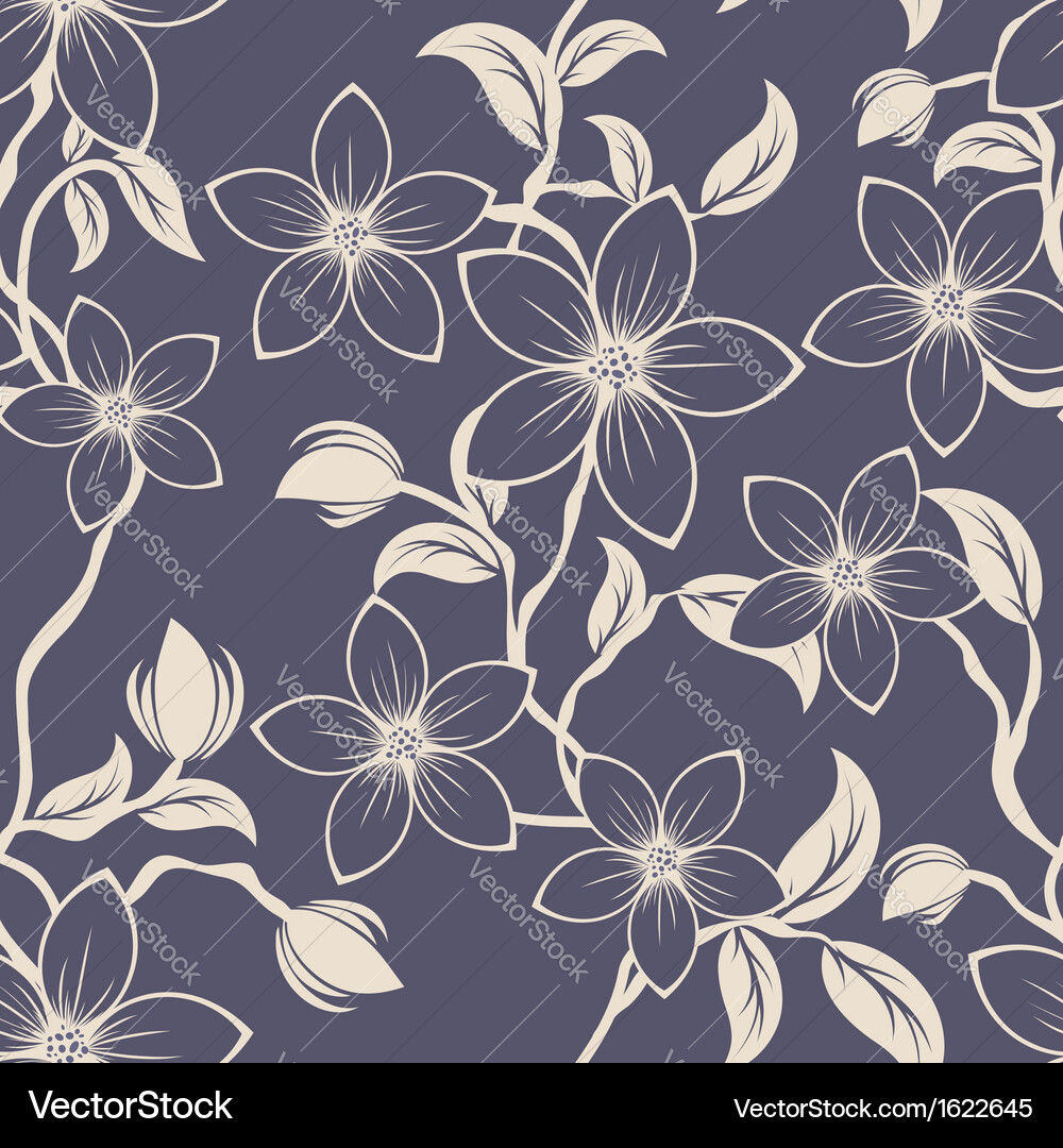 Floral seamless Royalty Free Vector Image - VectorStock